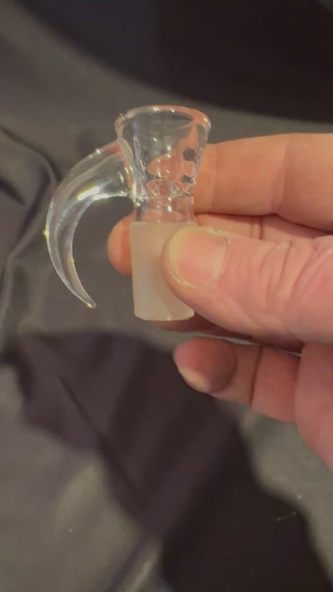 4hole clear 18mm slide. – AshMe Glass