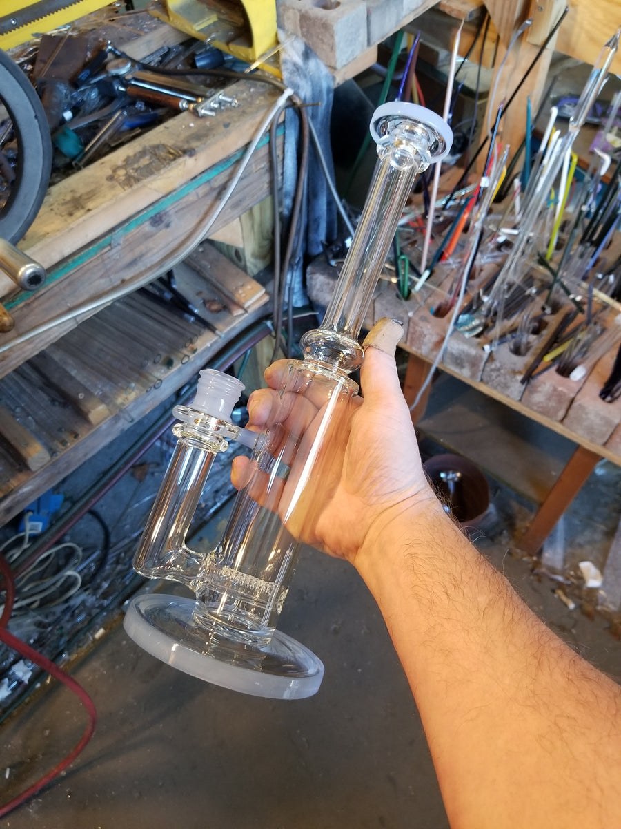 Straight style bubbler, 60 hole stacker perc with color accents – AshMe ...