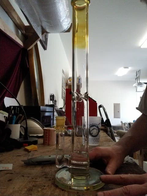 Stacker 60 hole gridline 19" Silver Fume – AshMe Glass