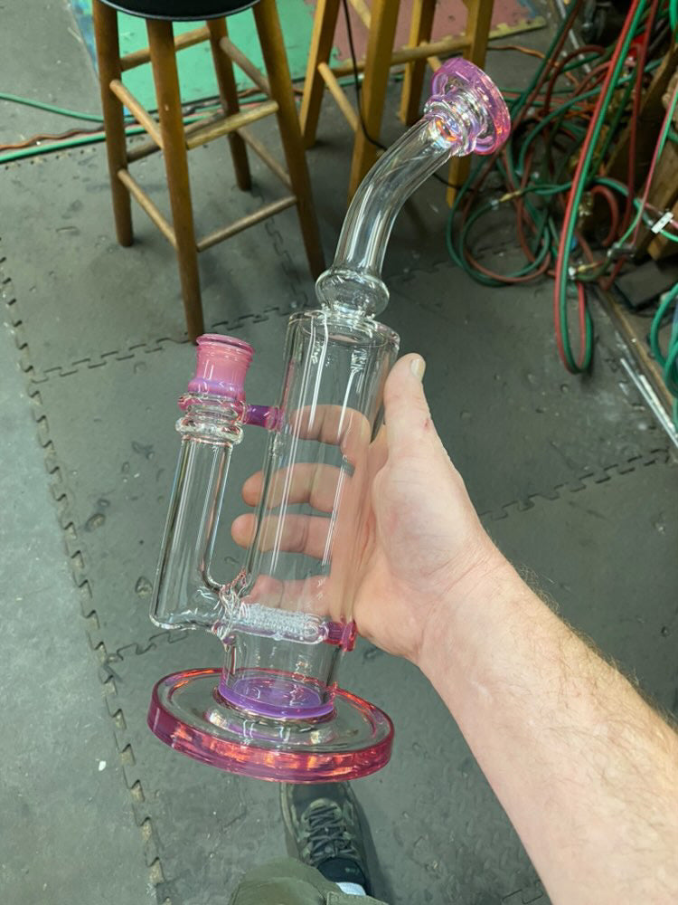 Rig style bubbler color 120hole – AshMe Glass